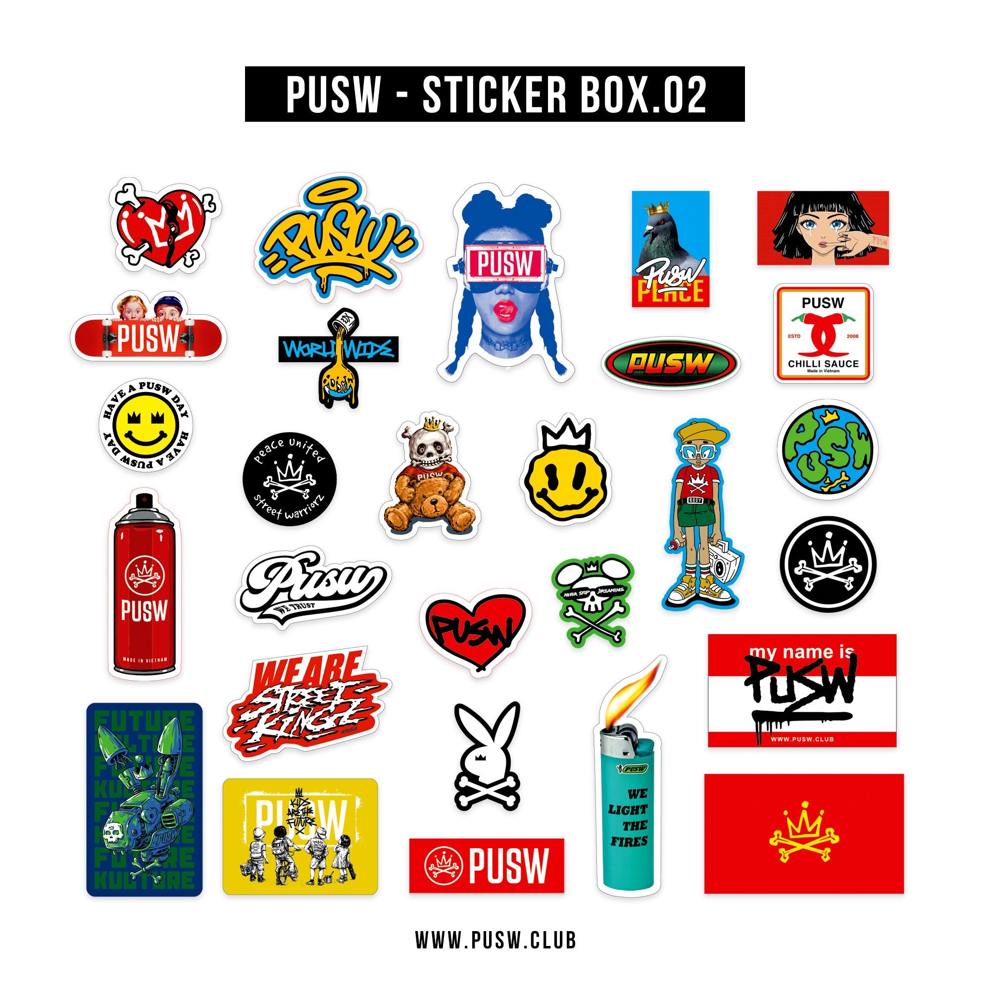 PUSW STICKER BOX – PUSW CLUB